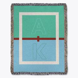 Initial Statement - Custom Cotton Woven Blanket | Lime & Lou