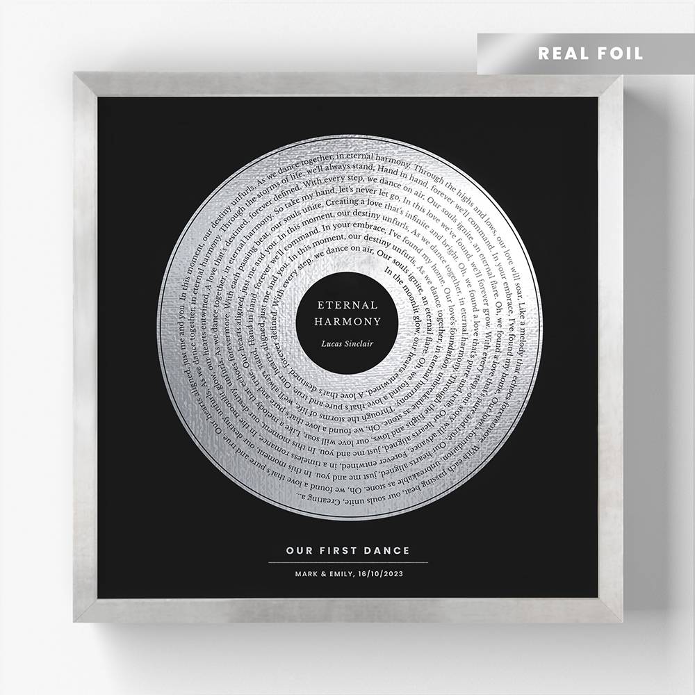 Silver Verse - Personalized Song Lyrics in Foil - Lime And Lou
