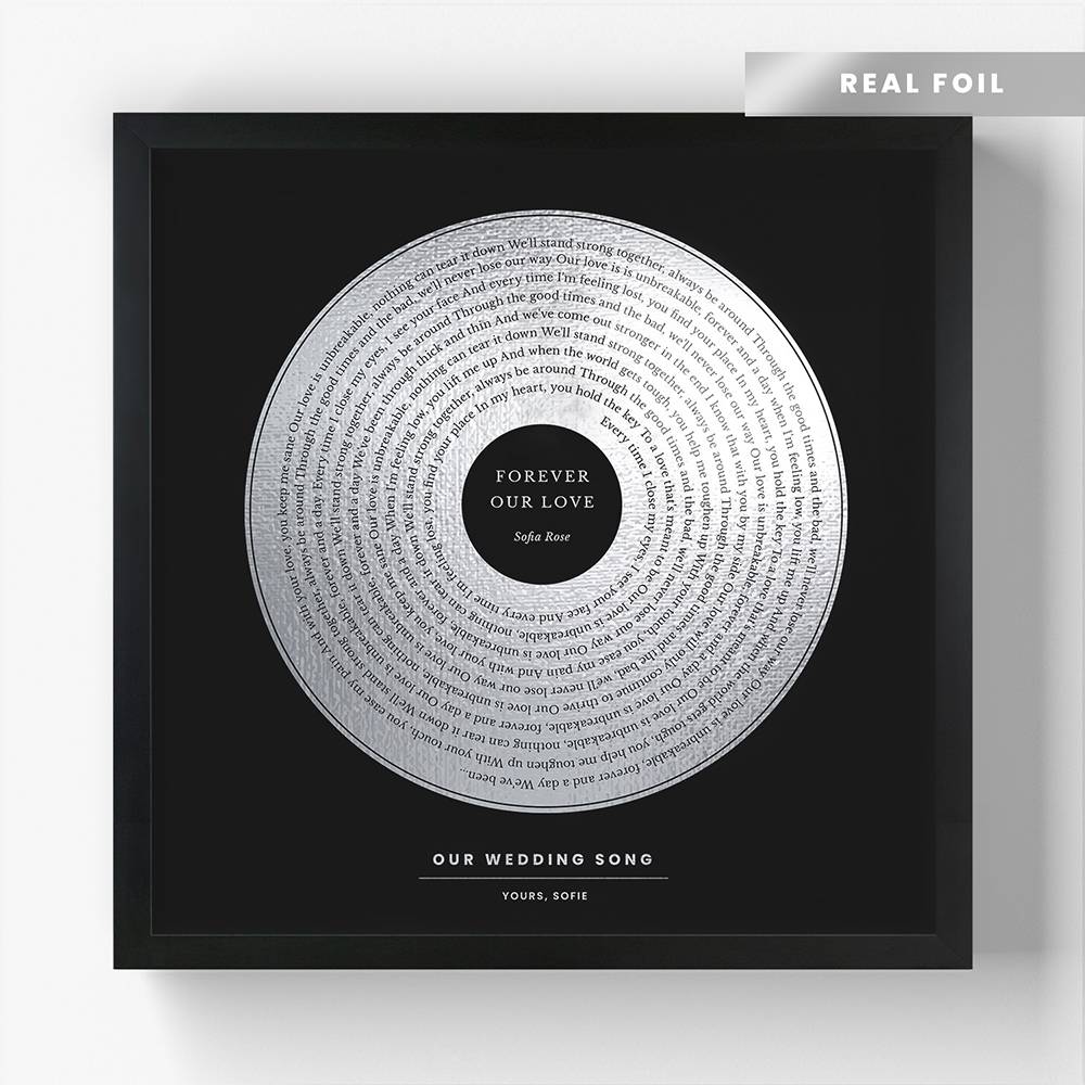 Silver Verse - Personalized Song Lyrics in Foil - Lime And Lou