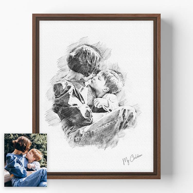 Sketching Memories - Vertical Canvas - Lime And Lou