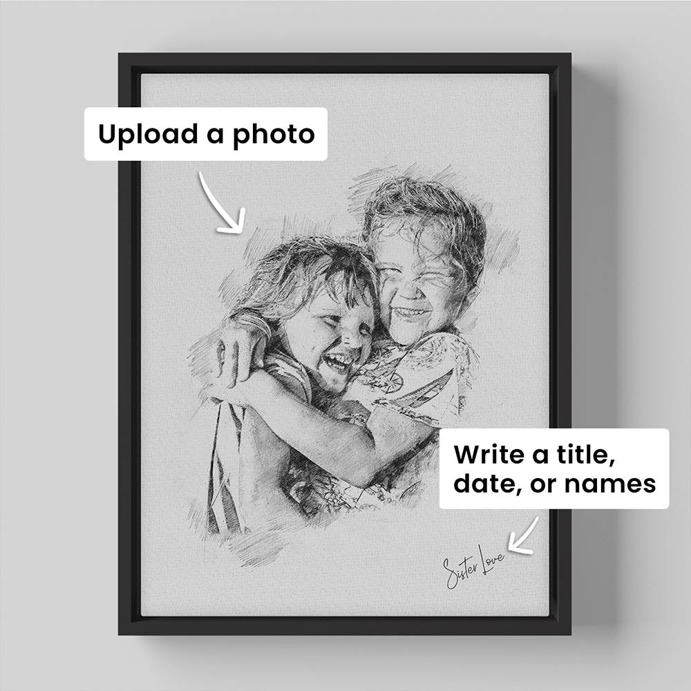 Sketching Memories - Vertical Canvas | Lime & Lou