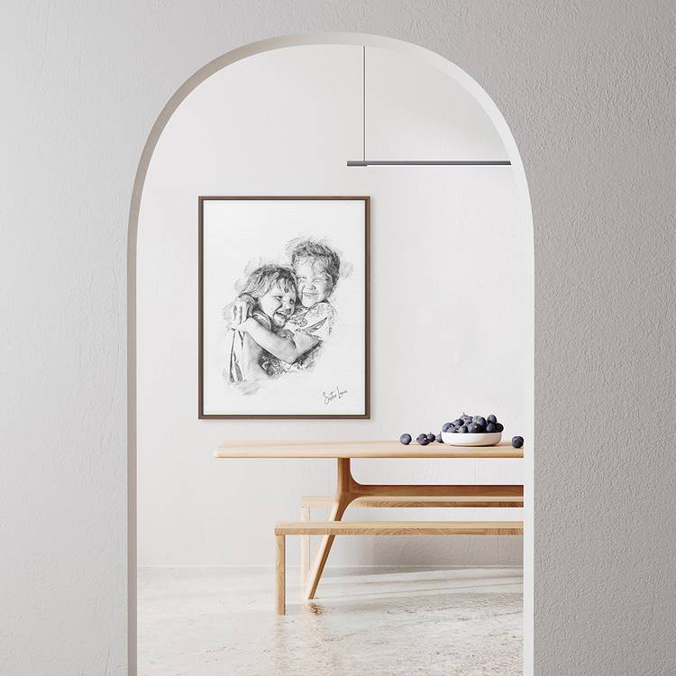 Sketching Memories - Vertical Canvas - Lime And Lou