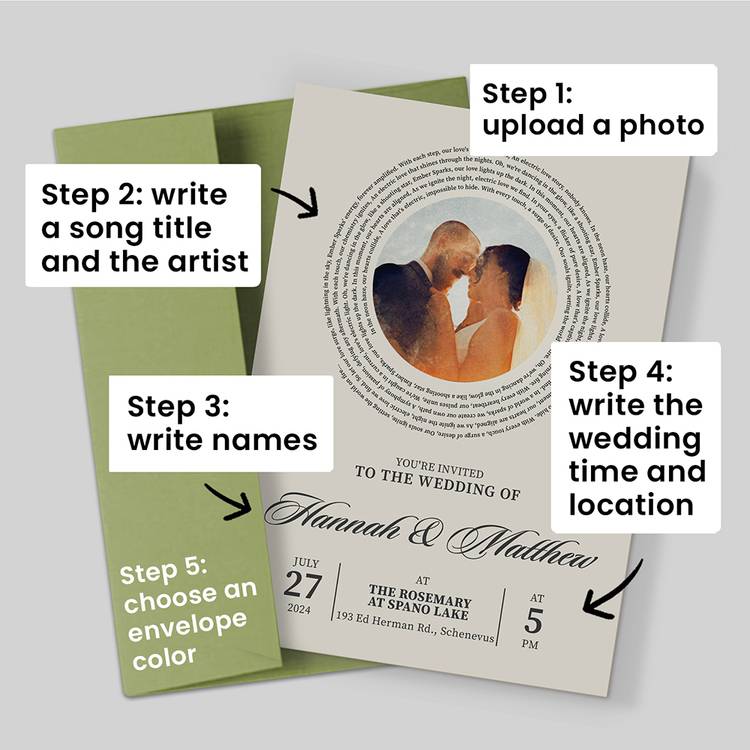 Song of Us - Custom Wedding Invitations | Lime & Lou