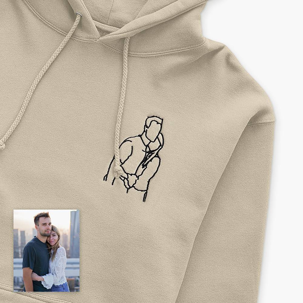 Stitch It to Me: Personalized Embroidered Line Art Hoodie | Lime & Lou