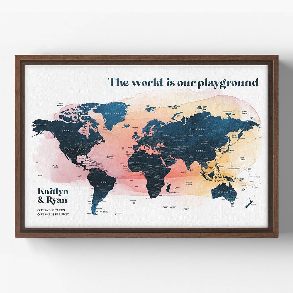 World Push Pin Travel Maps | Personalized