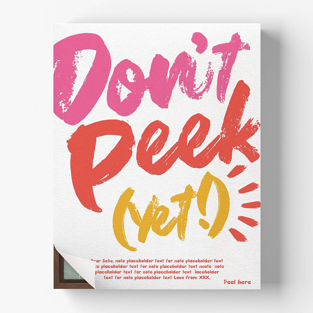 The Big Reveal - Custom Peel-to-Reveal Canvas Cover - Lime And Lou