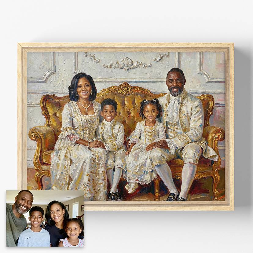 The Royals - Custom Family Portrait Canvas - Lime And Lou