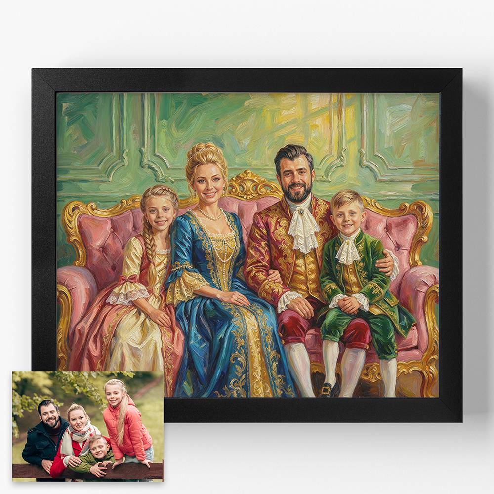The Royals - Custom Family Portrait Print - Lime And Lou