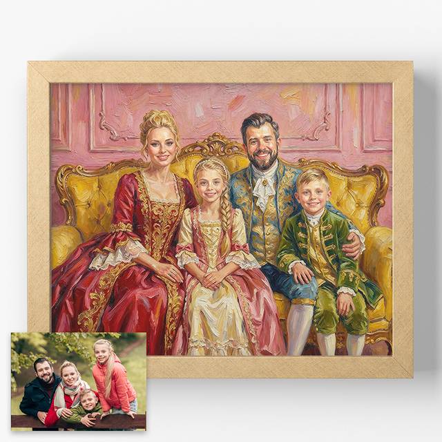 The Royals - Custom Family Portrait Print - Lime And Lou