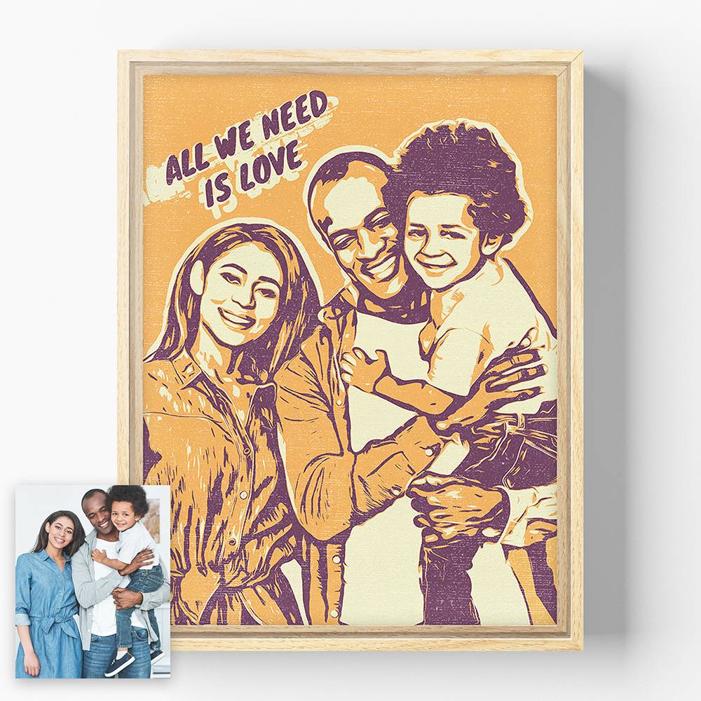Together - Custom Pop Art Family Portrait - Lime And Lou