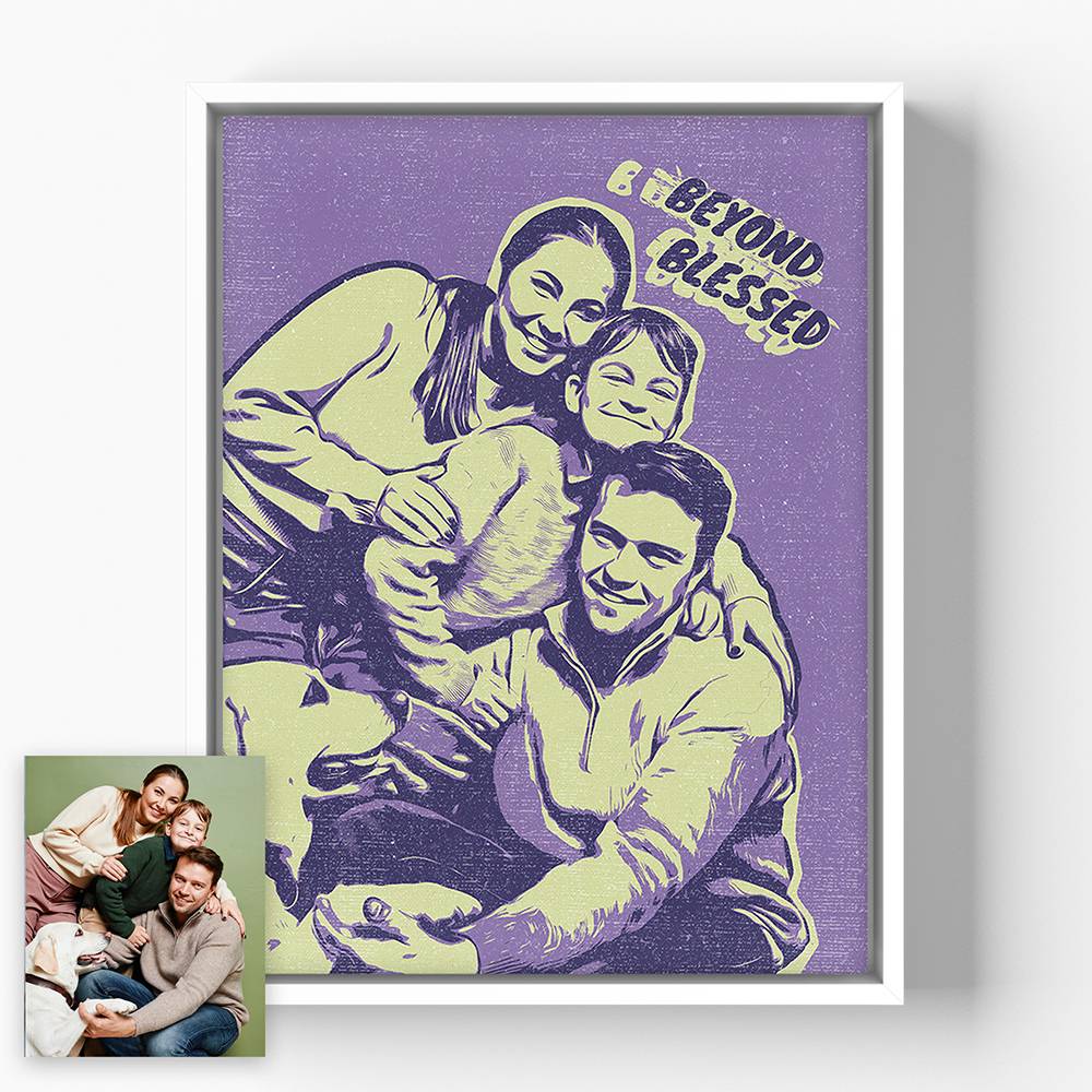 Together - Custom Pop Art Family Portrait - Lime And Lou