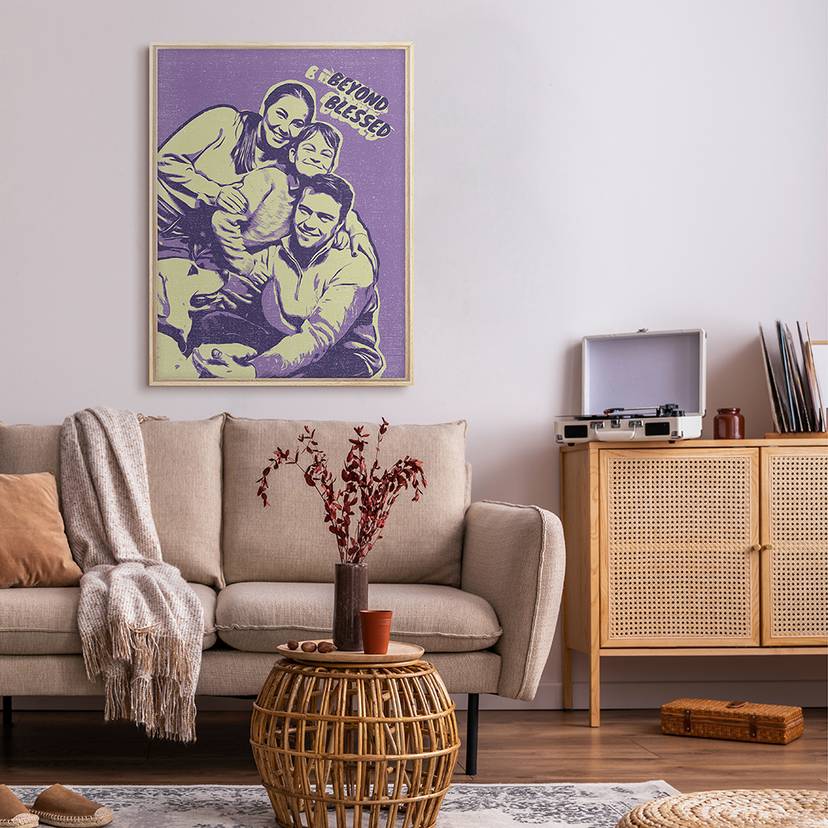 Together - Custom Pop Art Family Portrait - Lime And Lou