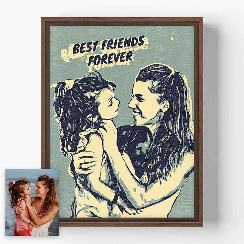 Together - Custom Pop Art Family Portrait - Lime And Lou