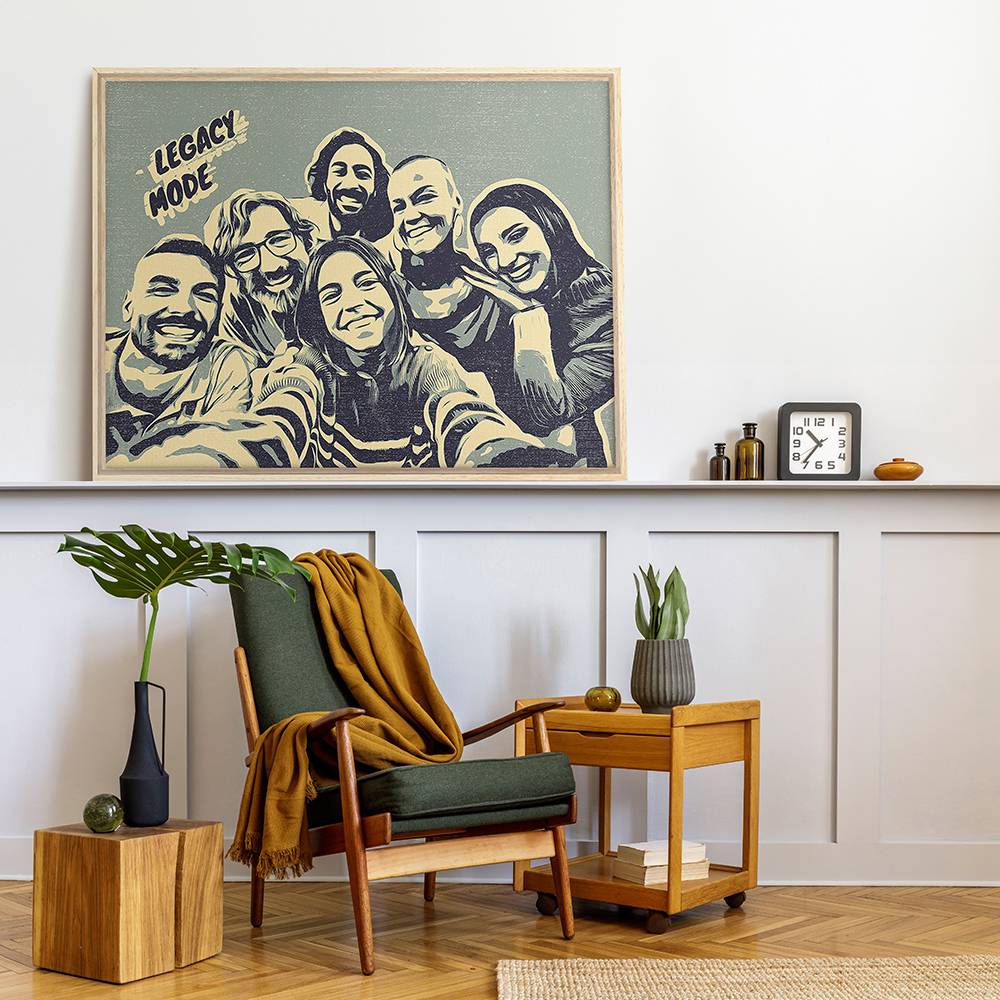 Together- Horizontal Pop Art Family Portrait - Lime And Lou