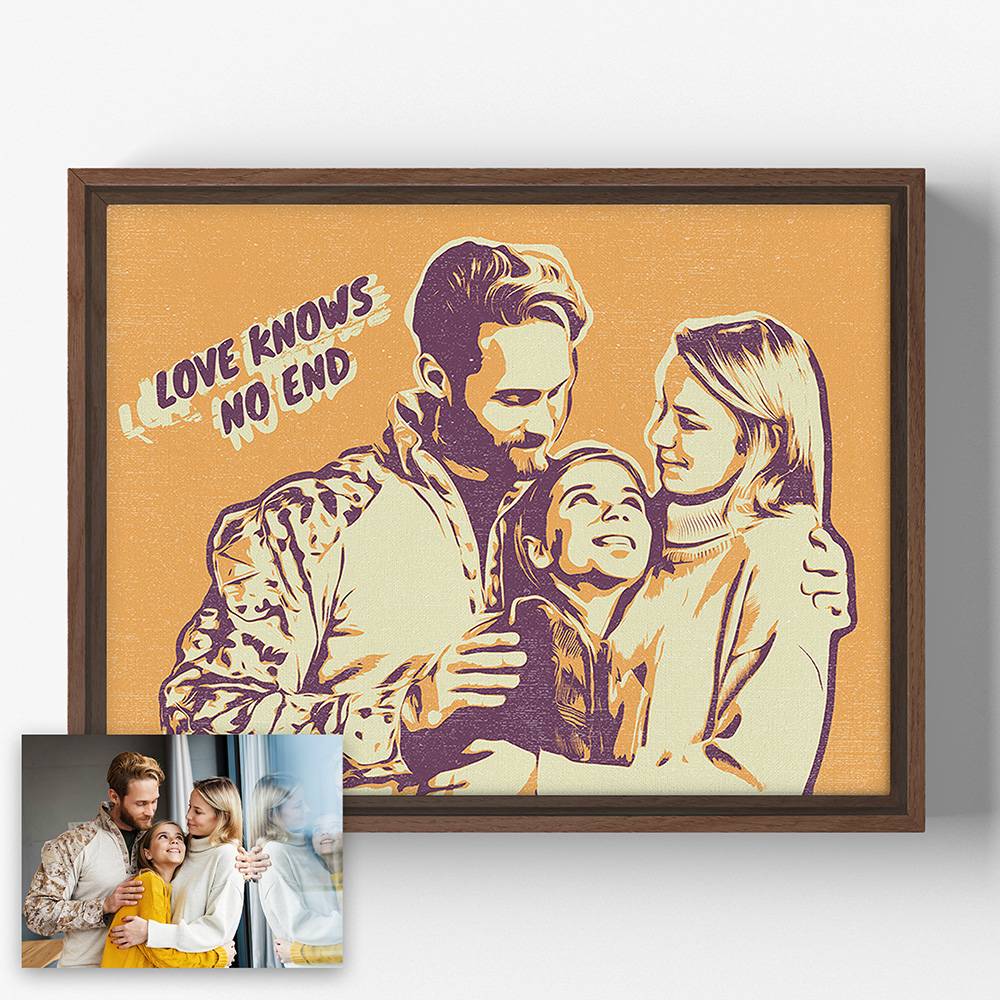 Together- Horizontal Pop Art Family Portrait - Lime And Lou