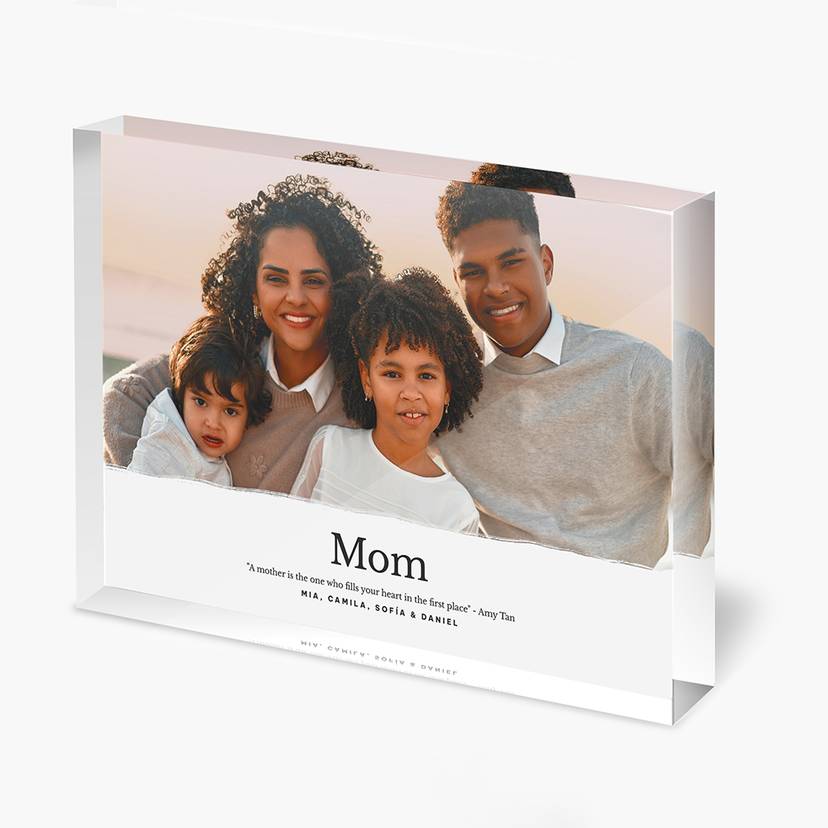 Tribute to Mom - Custom 3D Acrylic Block - Lime And Lou