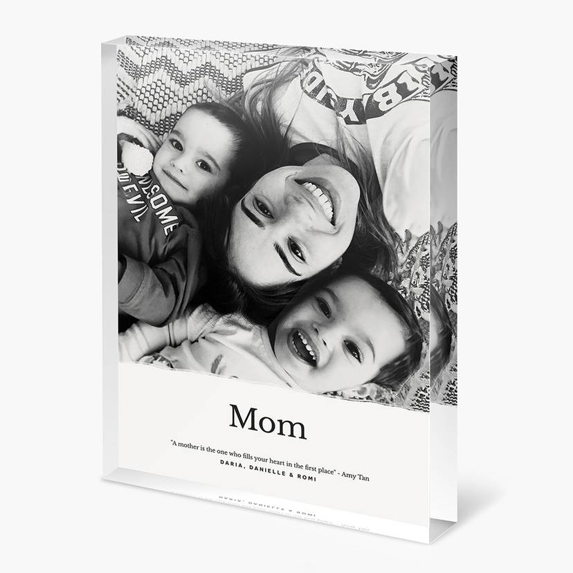 Tribute to Mom - Custom 3D Acrylic Block - Lime And Lou