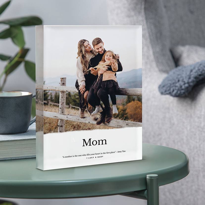 Tribute to Mom - Custom 3D Acrylic Block - Lime And Lou