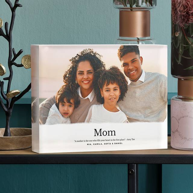 Tribute to Mom - Custom 3D Acrylic Block - Lime And Lou