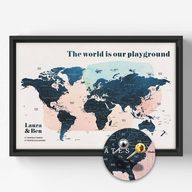 Wanderlust Atlas - Push Pin World Map | Lime & Lou