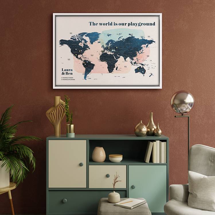 World Push Pin Travel Maps | Personalized