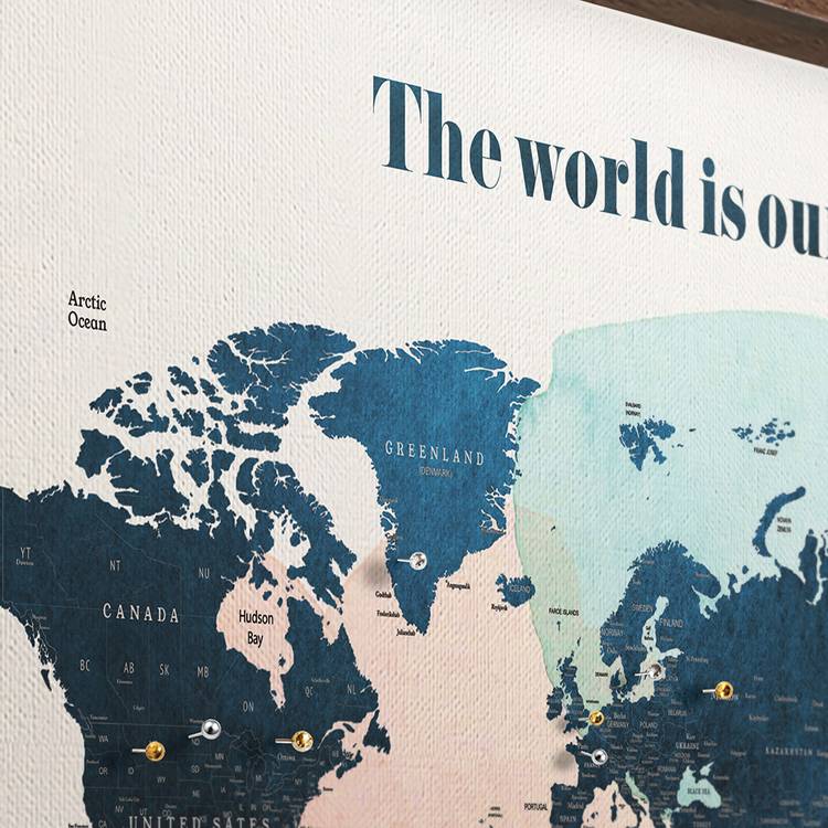 World Push Pin Travel Maps | Personalized
