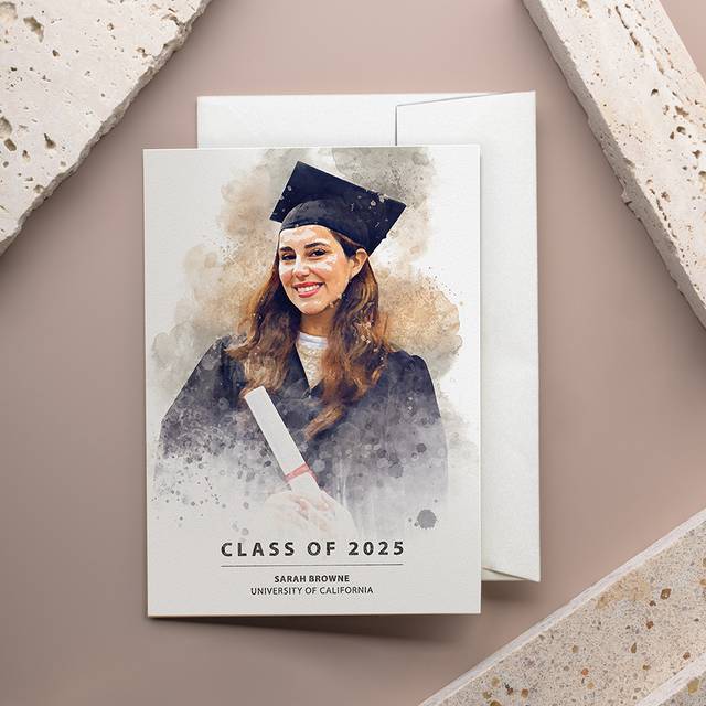 BlushCap - Custom Graduation Announcement Cards (Set of 25) | Lime & Lou