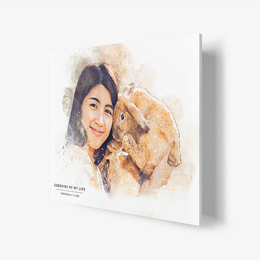 Watercolor Pet Portraits on Horizontal Acrylic | Lime & Lou