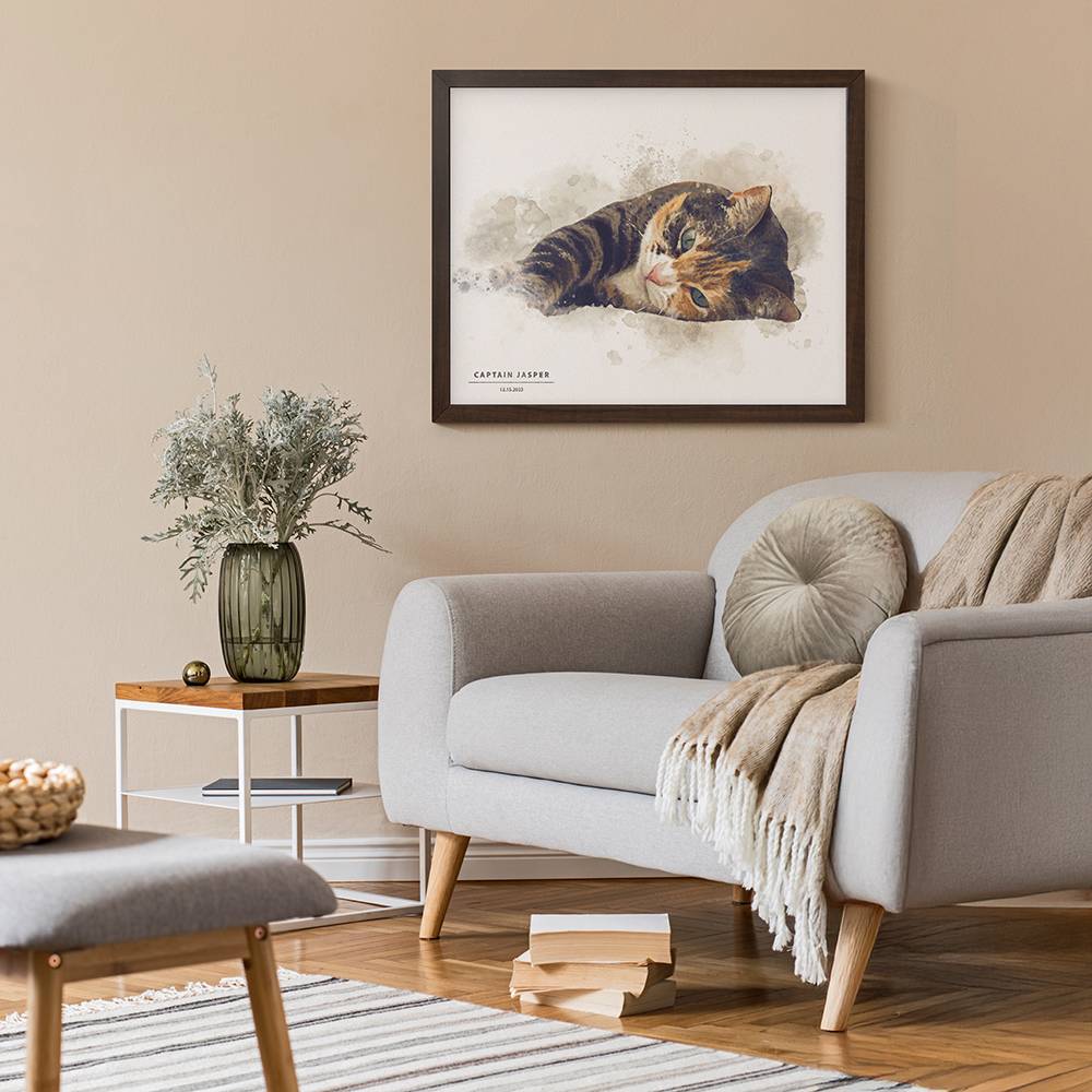 Watercolor Pet Portraits on Horizontal Print | Lime & Lou