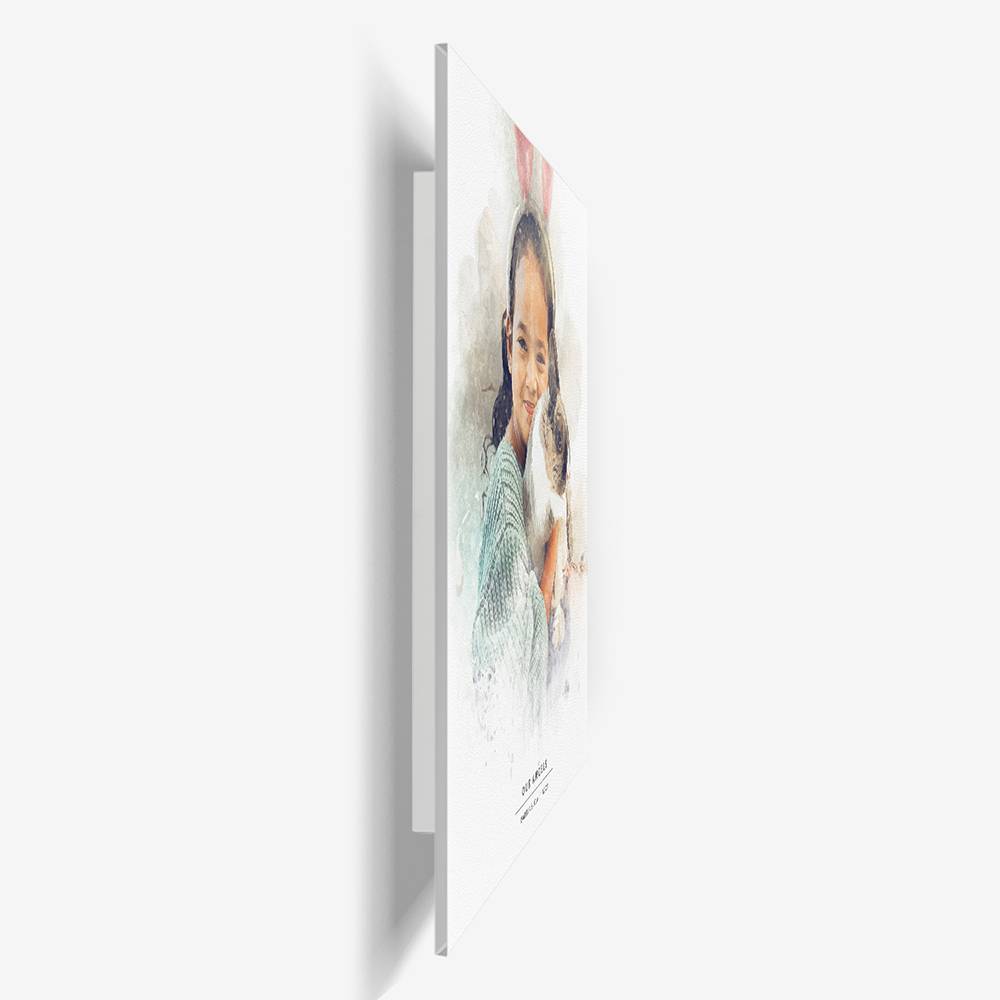 Watercolor Pet Portraits on Vertical Acrylic | Lime & Lou