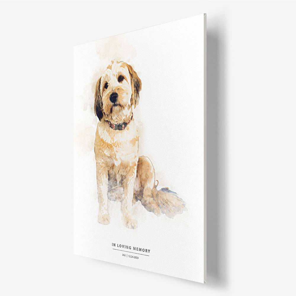 Watercolor Pet Portraits on Vertical Acrylic | Lime & Lou