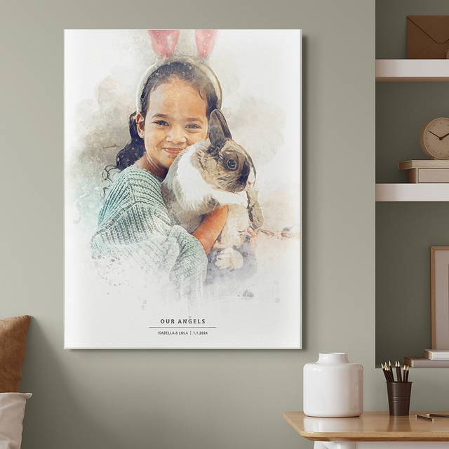 Watercolor Pet Portraits on Vertical Acrylic | Lime & Lou