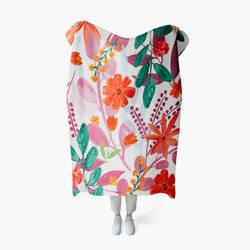 Flower Power - Fleece/Sherpa Throw Blanket | Lime & Lou